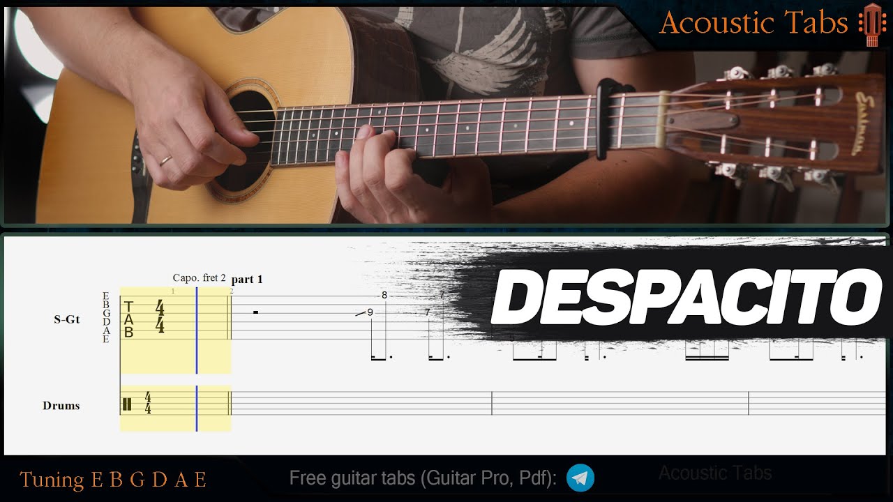 Despacito - Luis Fonsi (Guitar Tabs) - YouTube
