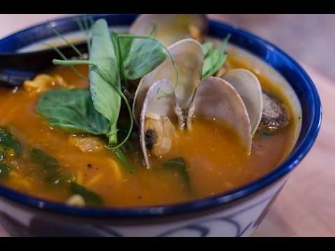 Tomato Clam Ramen - How To Make Tomato Clam Ramen (Vongole) Recipe ...