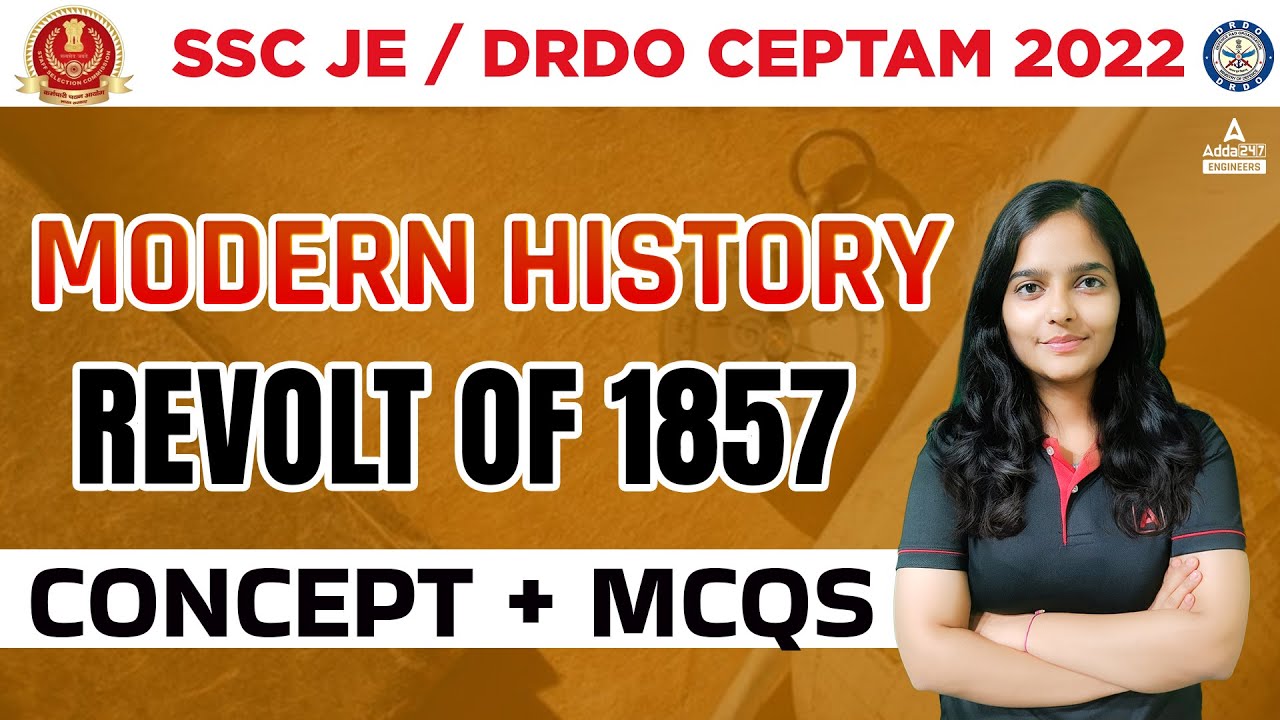 SSC JE/DRDO CEPTAM 10 2022 | SSC JE History | Revolt Of 1857 | By Kirti ...