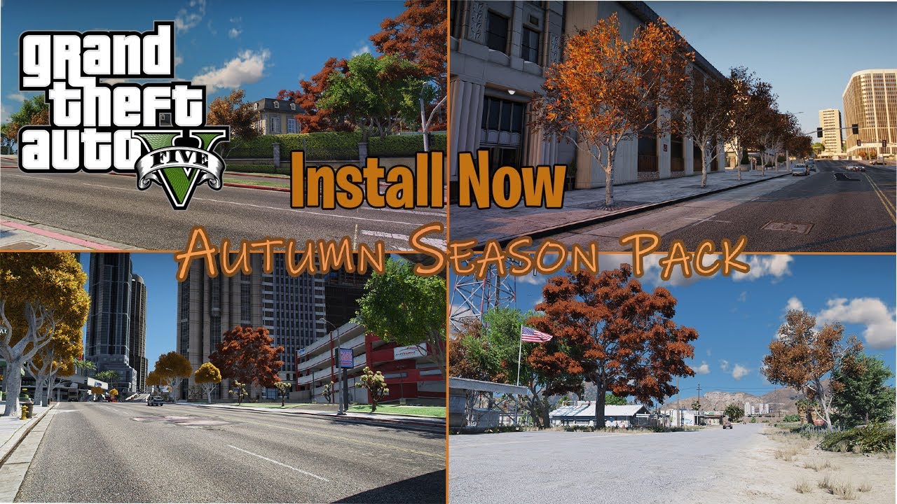 How To Install Autumn Season Pack Mod | Gta 5 best graphics mod - YouTube