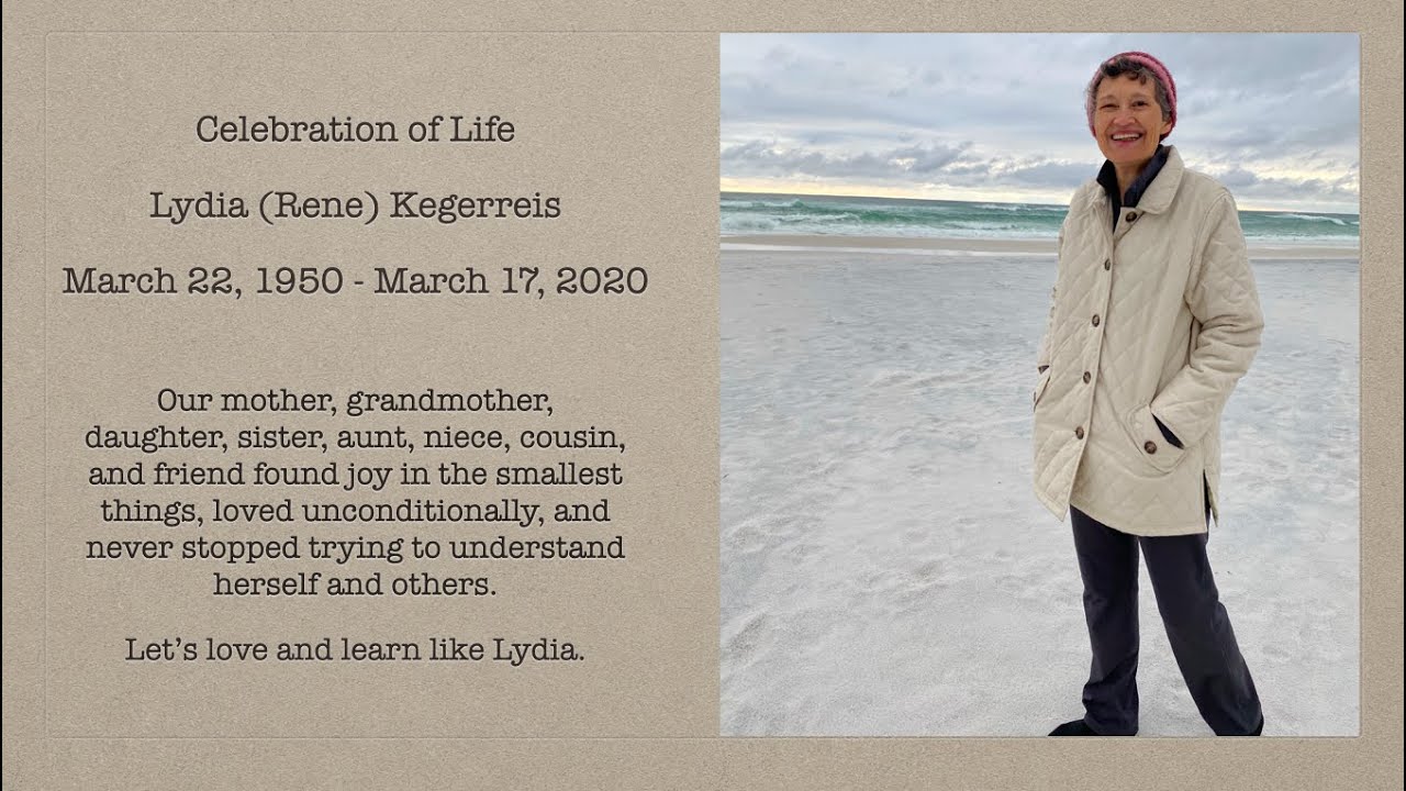 Lydia Irene Kegerreis' Mini-memorial - YouTube