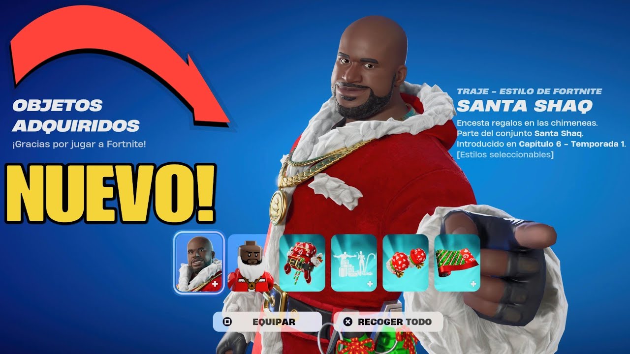 COMO CONSEGUIR LA SKIN DE SANTA SHAQ en FORTNITE TEMPORADA 1 CAPÍTULO 6 ...
