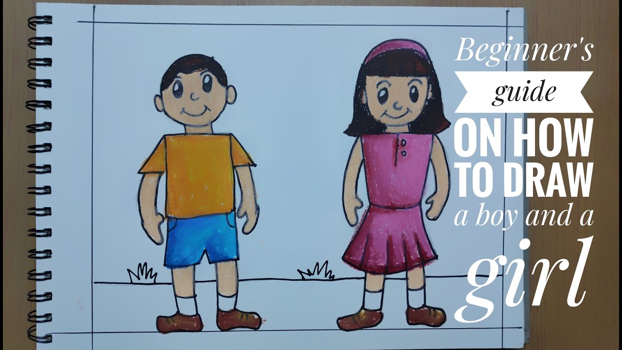 Beginner's guide on how to draw a boy and a girl - YouTube