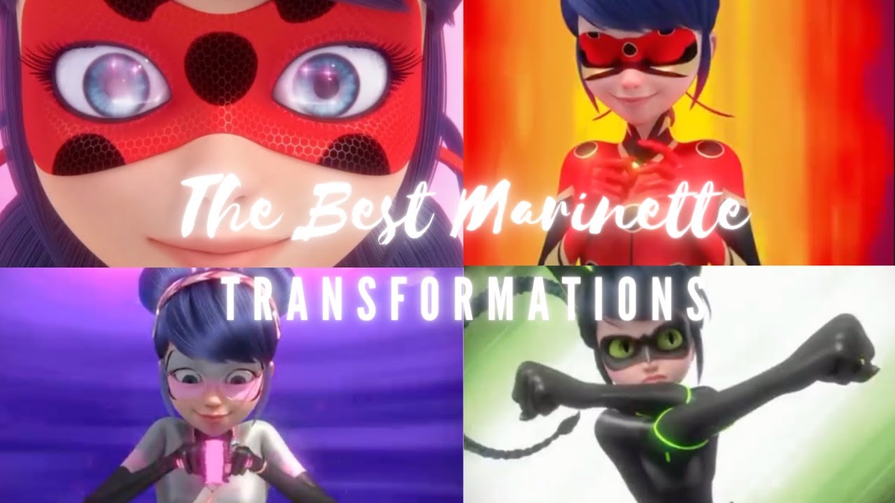 The Best Marinette's Transformations INCLUDING LADYBEE! (S3-S4 ...