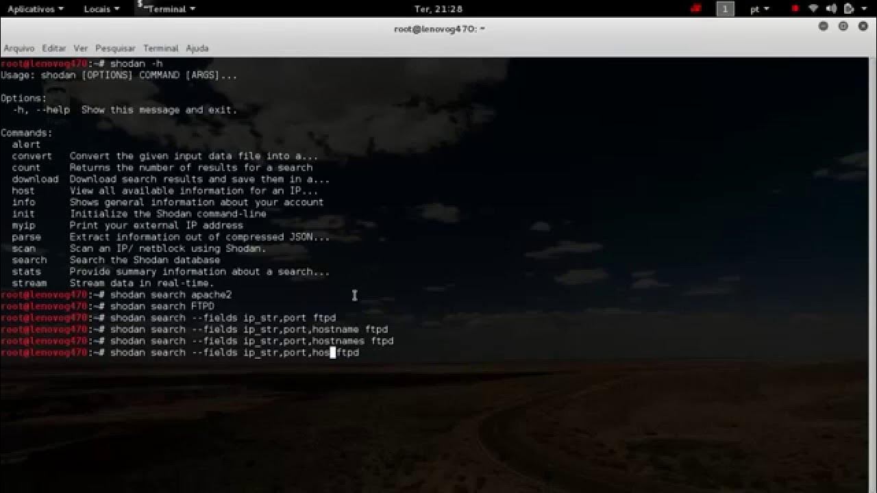 Shodan comandos básicos (shodan command line) #2 - YouTube