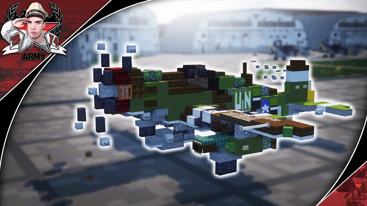 Minecraft: WW2 P-47G "Thunderbolt" | Fighter-Bomber Tutorial (Landed ...