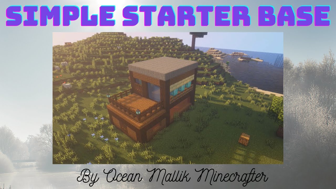 Minecraft Build | Starter Survival House | Ocean Mallik Minecrafter ...