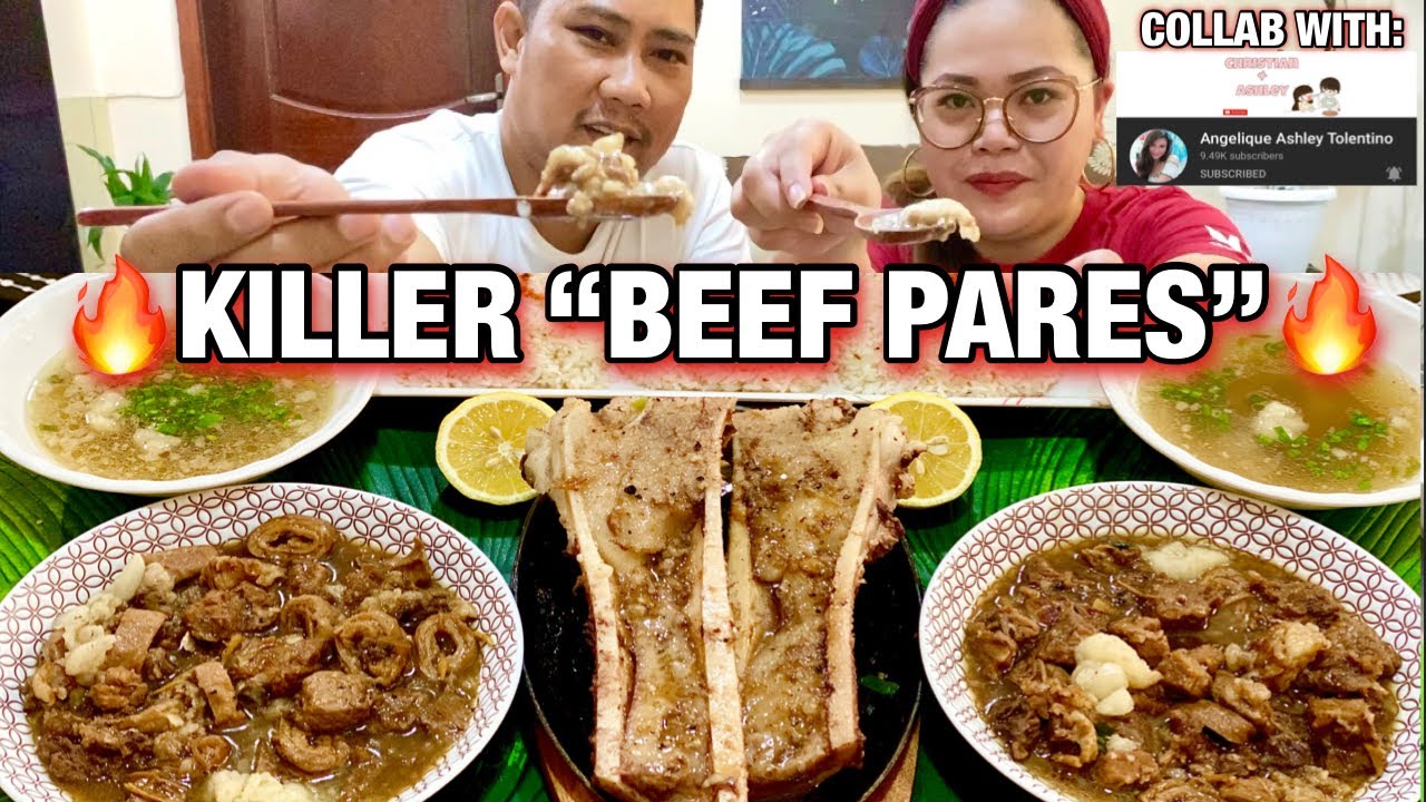 THE ULTIMATE BEEF PARES MUKBANG | PUTOK BATOK | COLLAB with @Angelique ...