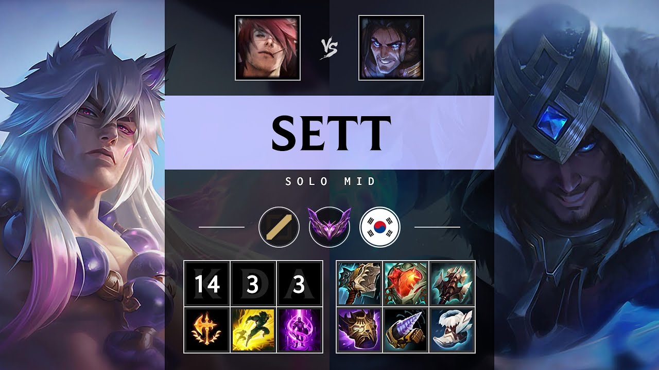 Sett Mid vs Sylas: Triple Kill, Legendary - KR Master Patch 14.23 - YouTube