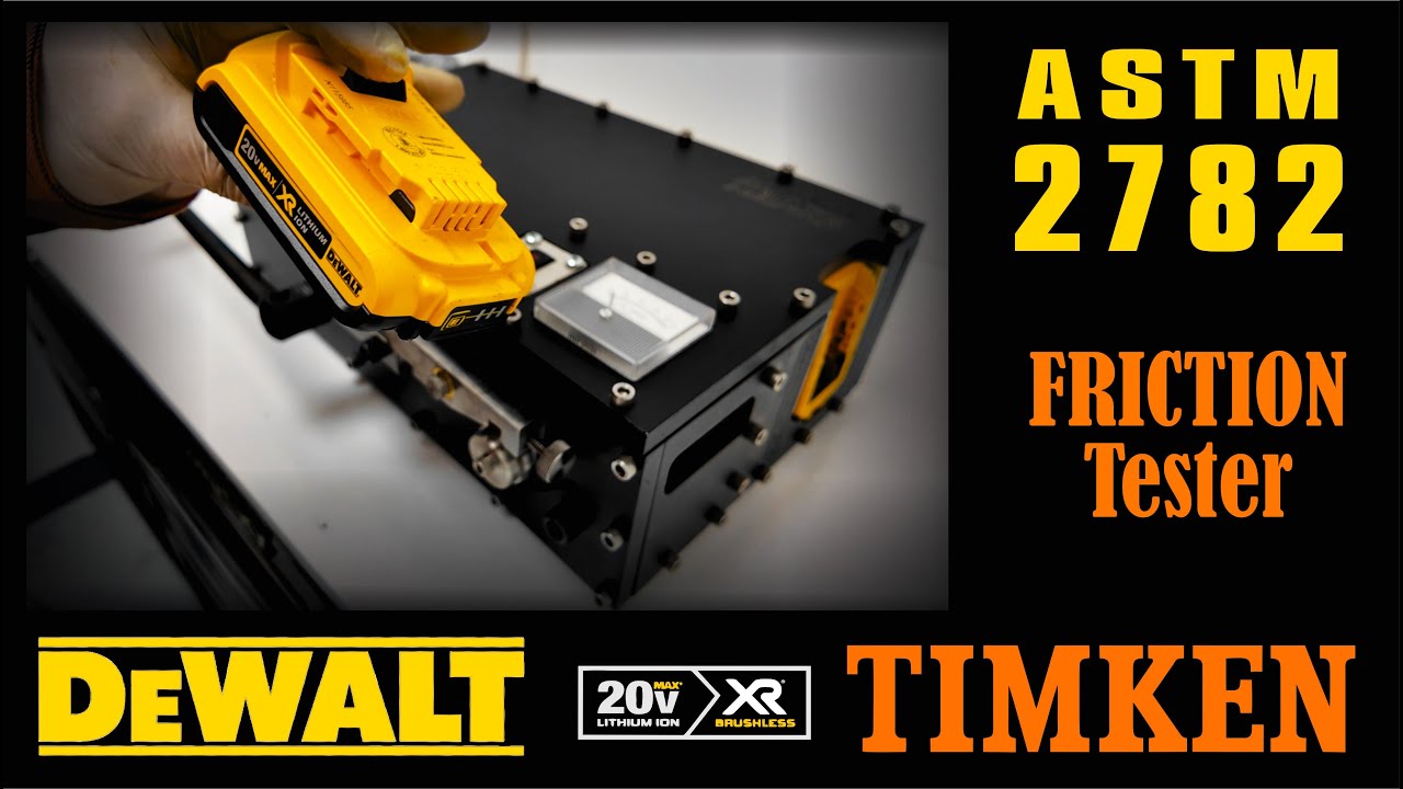Dewalt Cordless Timken Friction Tester - YouTube