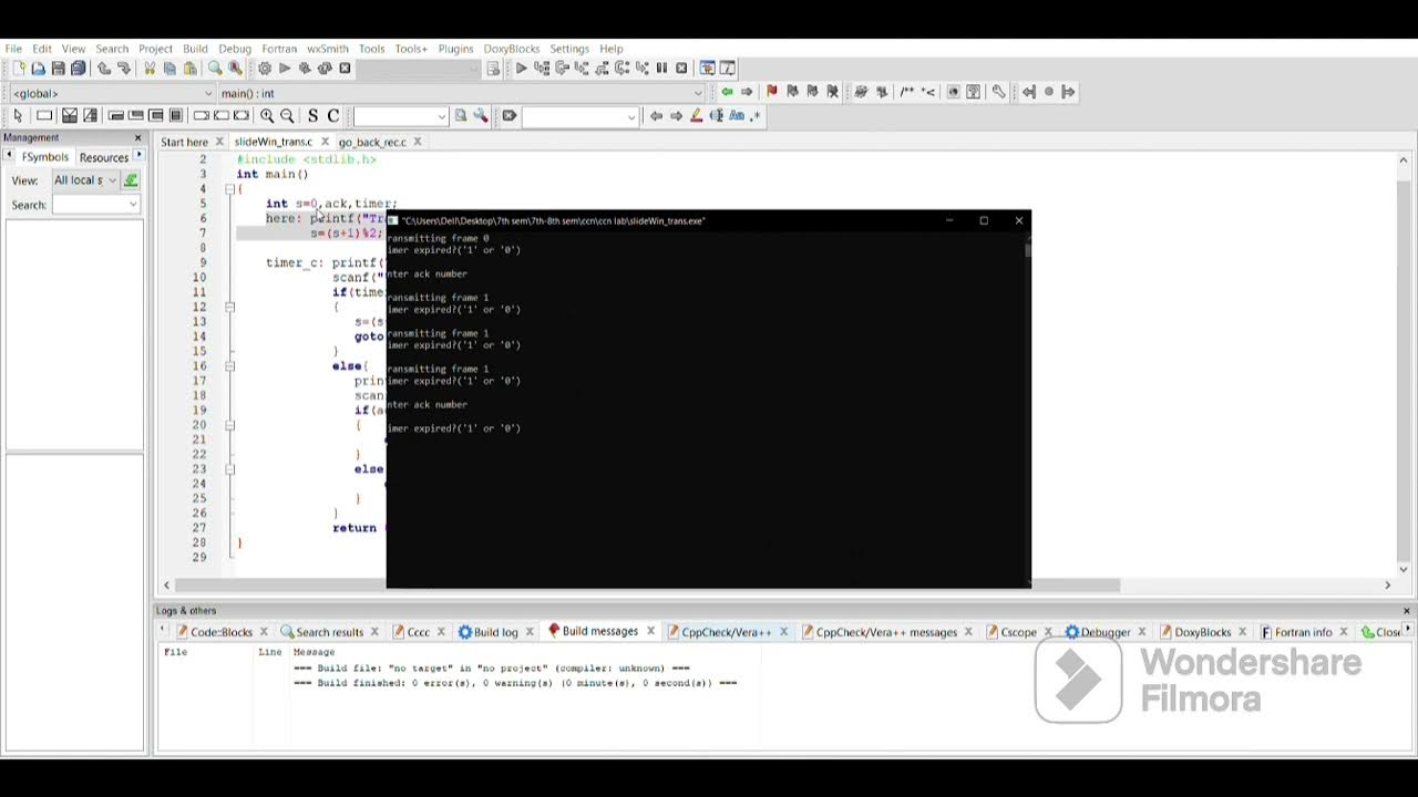 To implement sliding window protocol with positive acknowledgement with retransmission protocol ...