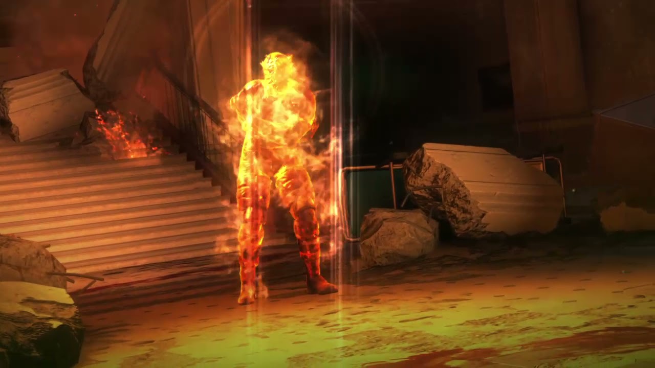 METAL GEAR SOLID V man on fire vs tank - YouTube