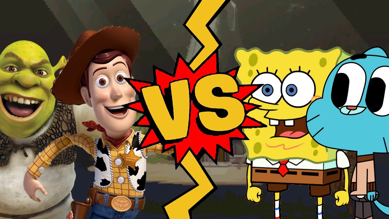 M.U.G.E.N Battles | Sheriff Woody/Shrek vs SpongeBob SquarePants ...