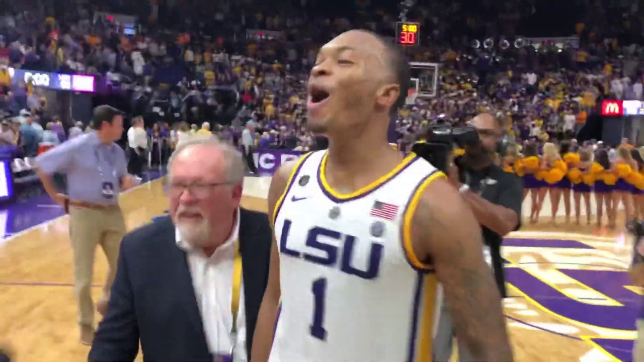 LSU’s Javonte Smart celebrates after the Tigers big win over Tennessee ...