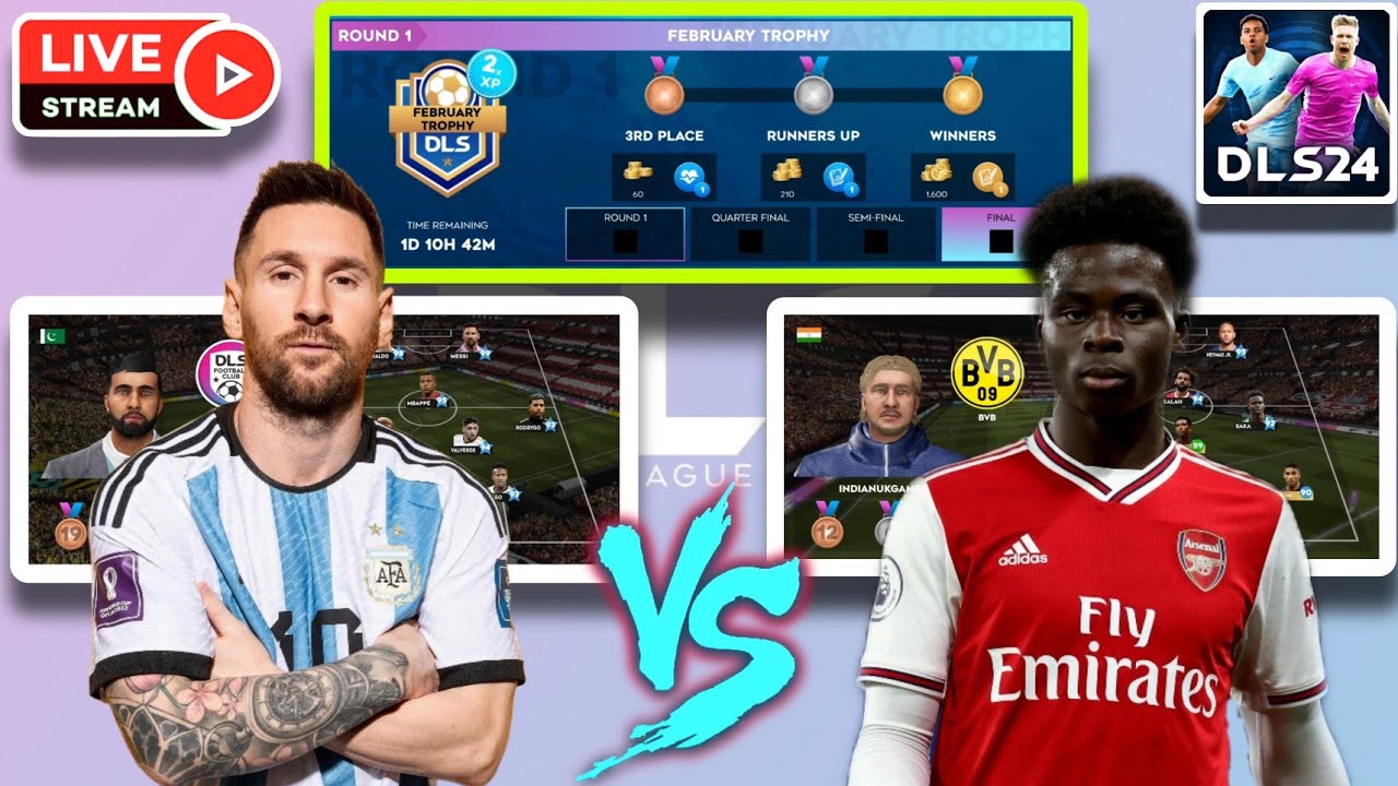 DLS 2024 | FEBRUARY TROPHY | LIVE MATCH | DREAM LEAGUE SOCCER IOS ...