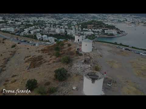 Bodrum Gümbet yel değirmenleri Drone