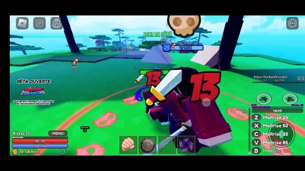 ep 1 . en route vers le fruit du magma . ( one fruit simulator ) 😀 ...