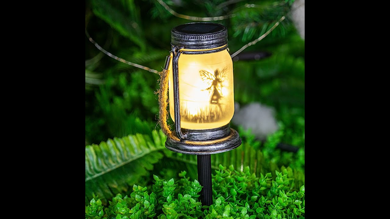 Outdoor waterproof solar genie lights - YouTube