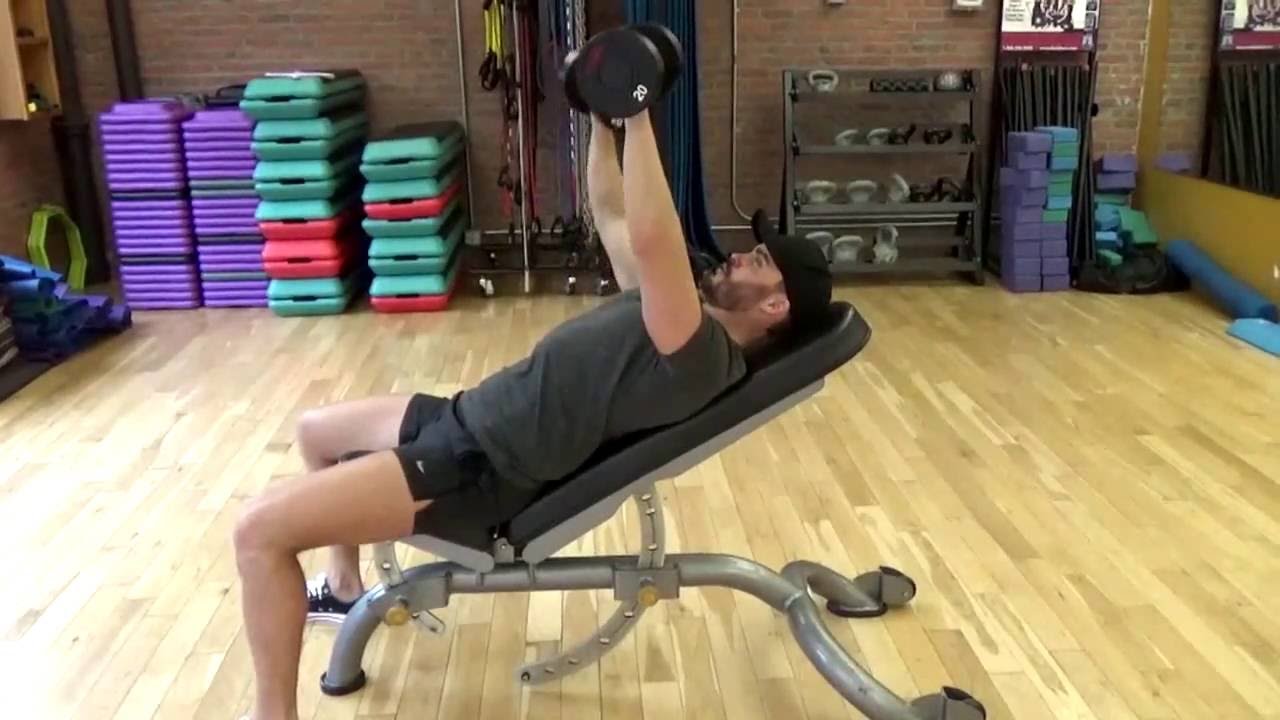 Chest: Dumbbell Incline Alternating Chest Press - YouTube