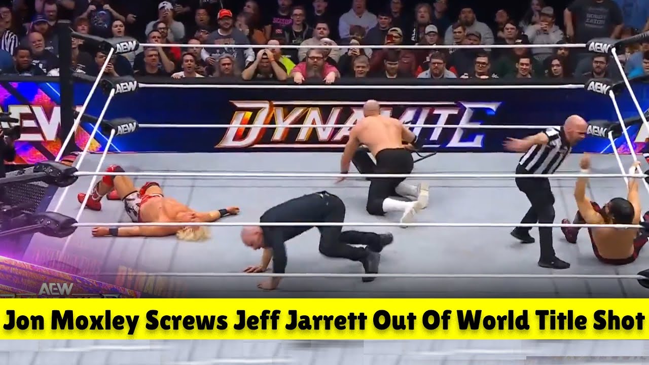 Jon Moxley Screws Jeff Jarrett Out Of World Title Shot During AEW Dynamite - YouTube