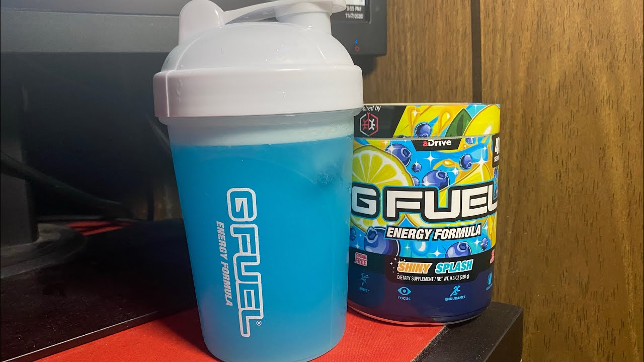 Shiny Splash (Blueberry Lemonade) GFUEL UNBOXING and REVIEW - YouTube