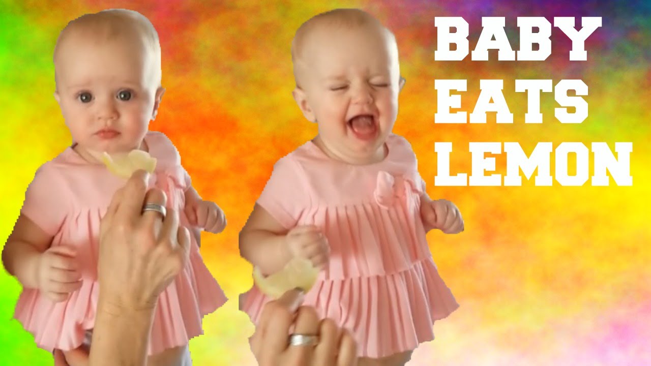 How baby eats lemon - YouTube