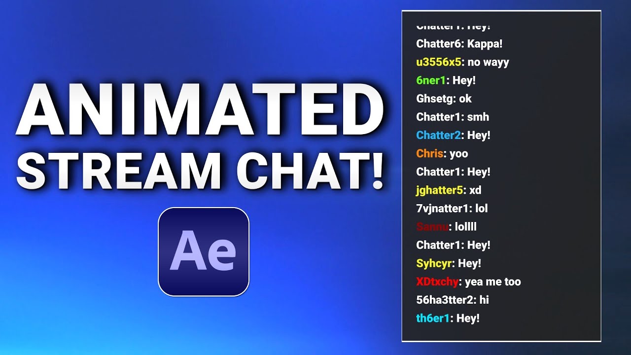 How To Create Animated Stream Chat In After Effects - YouTube