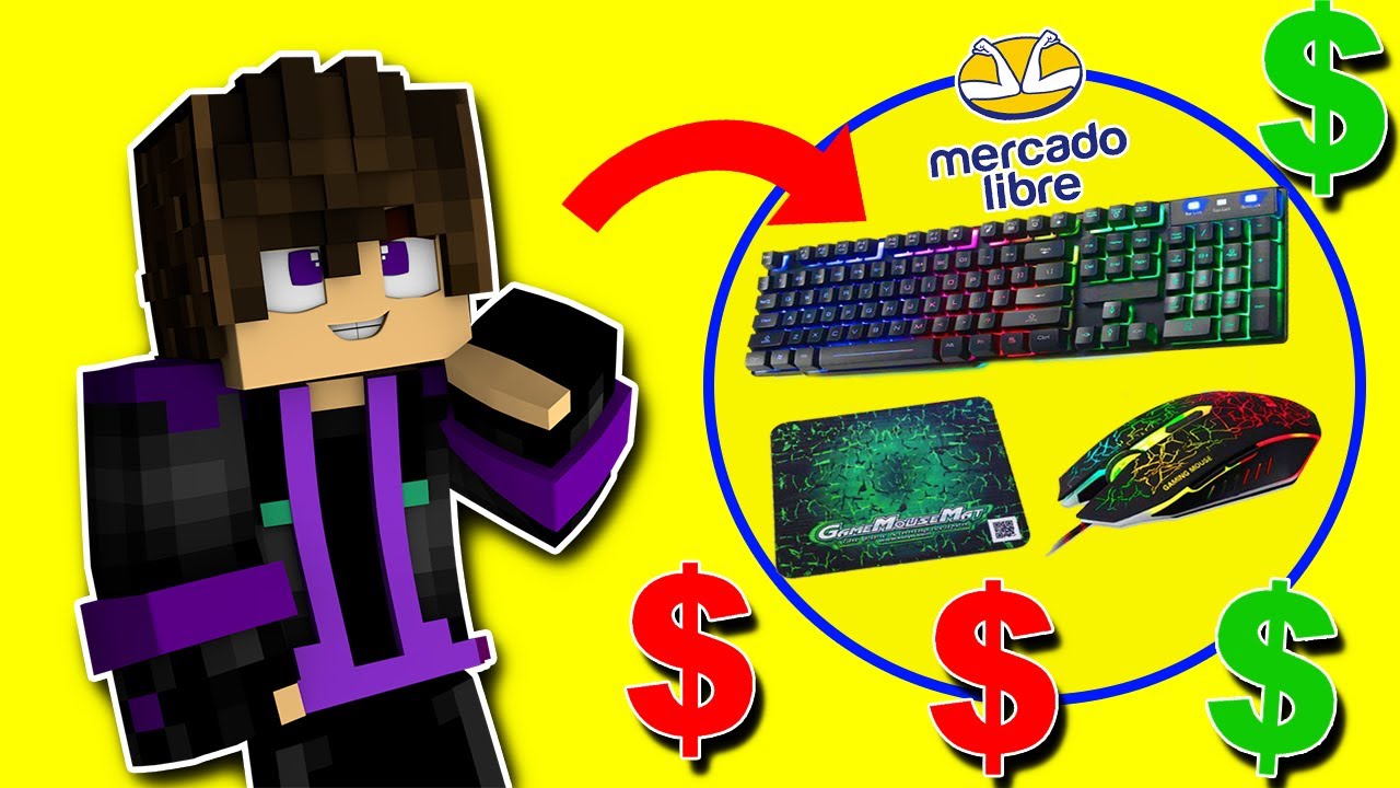 COMPRÉ el KIT GAMER más BARATO de MERCADO LIBRE para JUGAR MINECRAFT ...