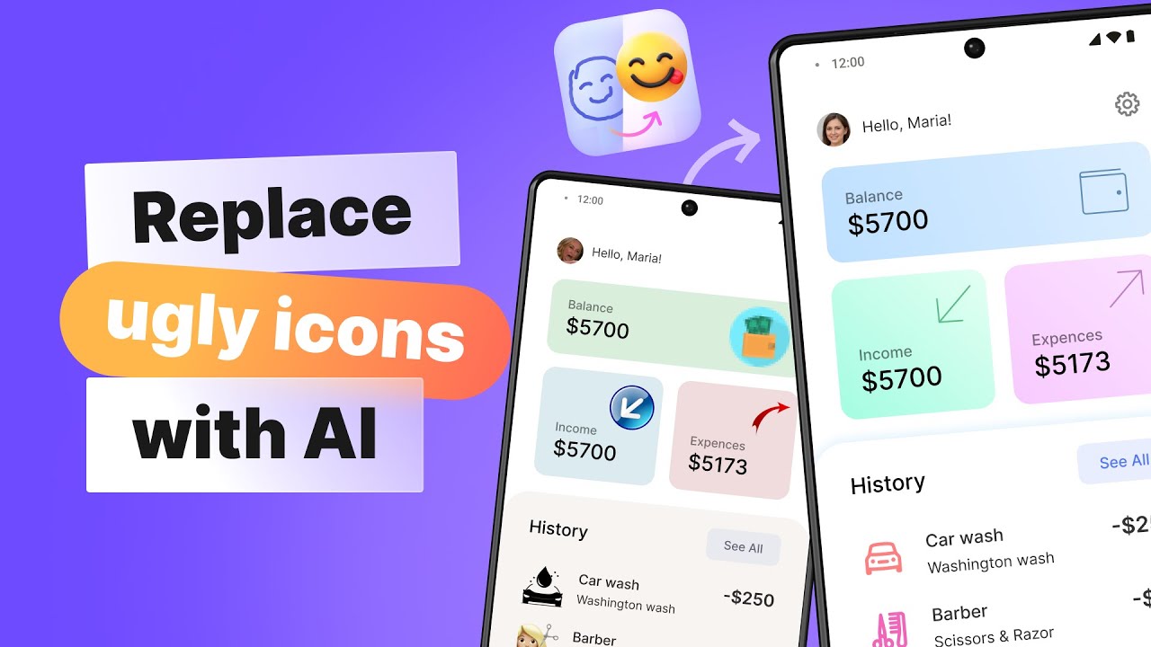 Replace ugly icons with AI — Steez plugin for Figma - YouTube