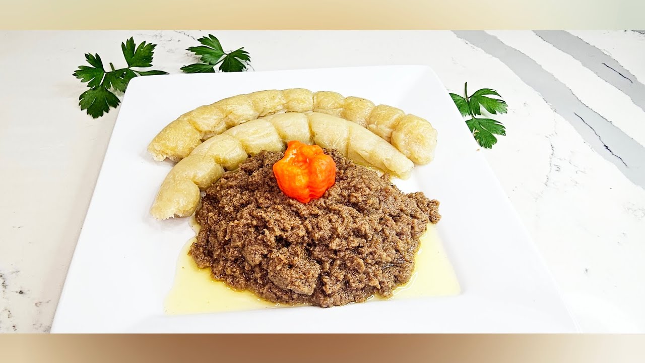 How to make Cameroonian groundnut paste/Mboh/peanut pudding - YouTube