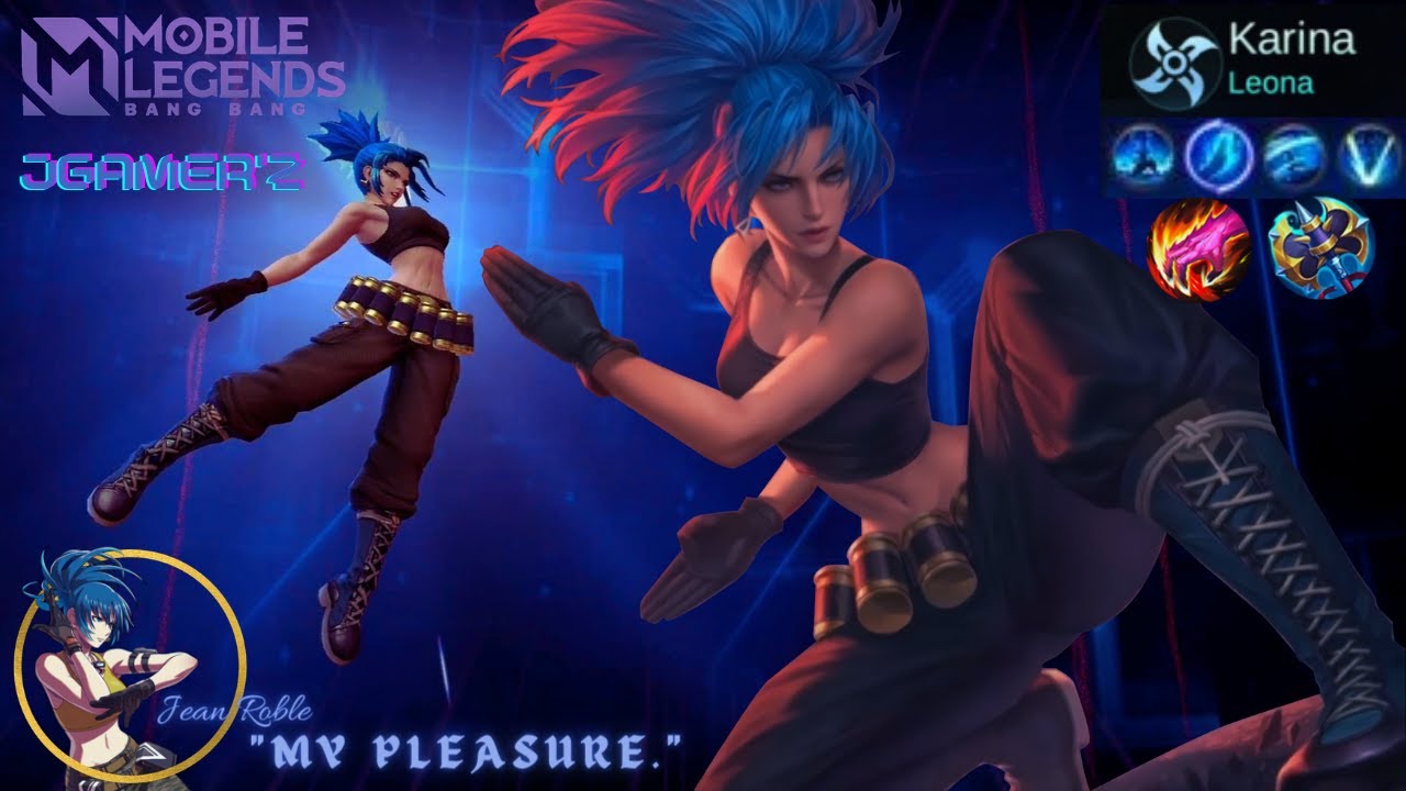KARINA GAME PLAY (LEONA SKIN MLBB) - YouTube