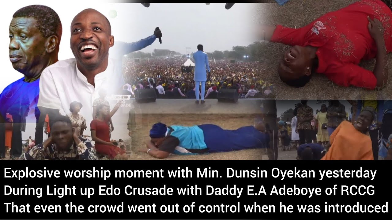 Explosive🔥worship moment with Min.Dunsin Oyekan yesterday during light up Edo crusade with Daddy ...