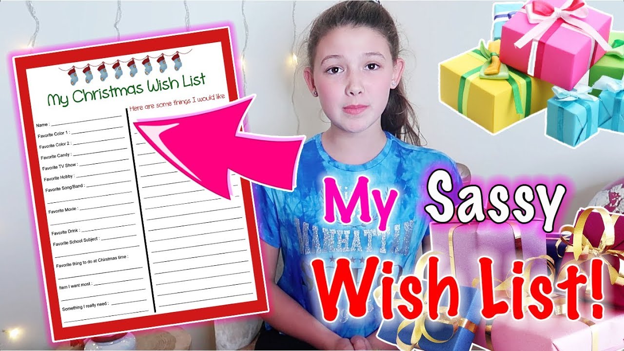 MY SASSY CHRISTMAS WISH LIST! - YouTube