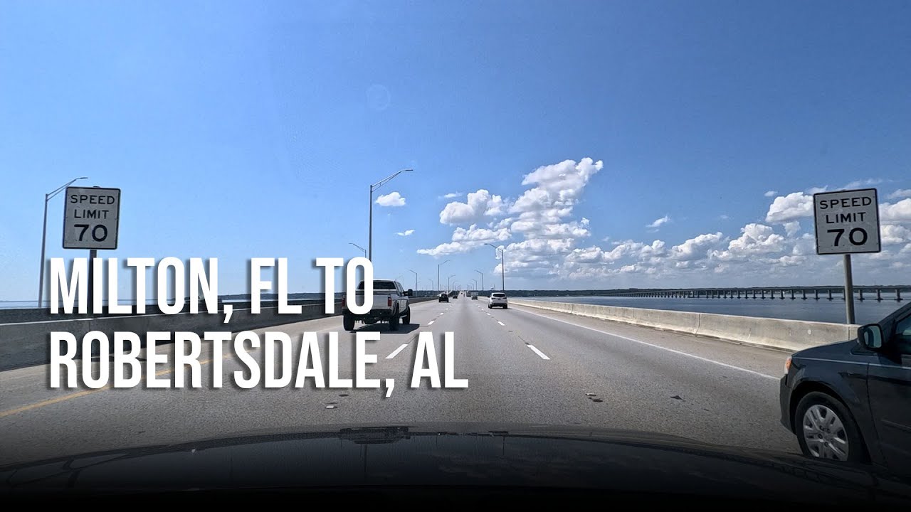 Road Trip - Milton, FL to Robertsdale, AL | 4K Driving - YouTube