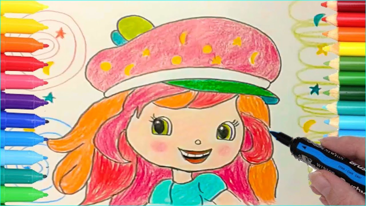 Drawing For Kids | How to draw Girl For Kids Coloring book | Learn ...