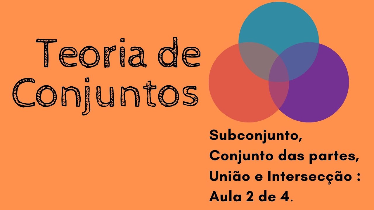 TEORIA DE CONJUNTOS UNIÃO, INTERSECÇÃO, SUBCONJUNTO E CONJUNTO DAS ...