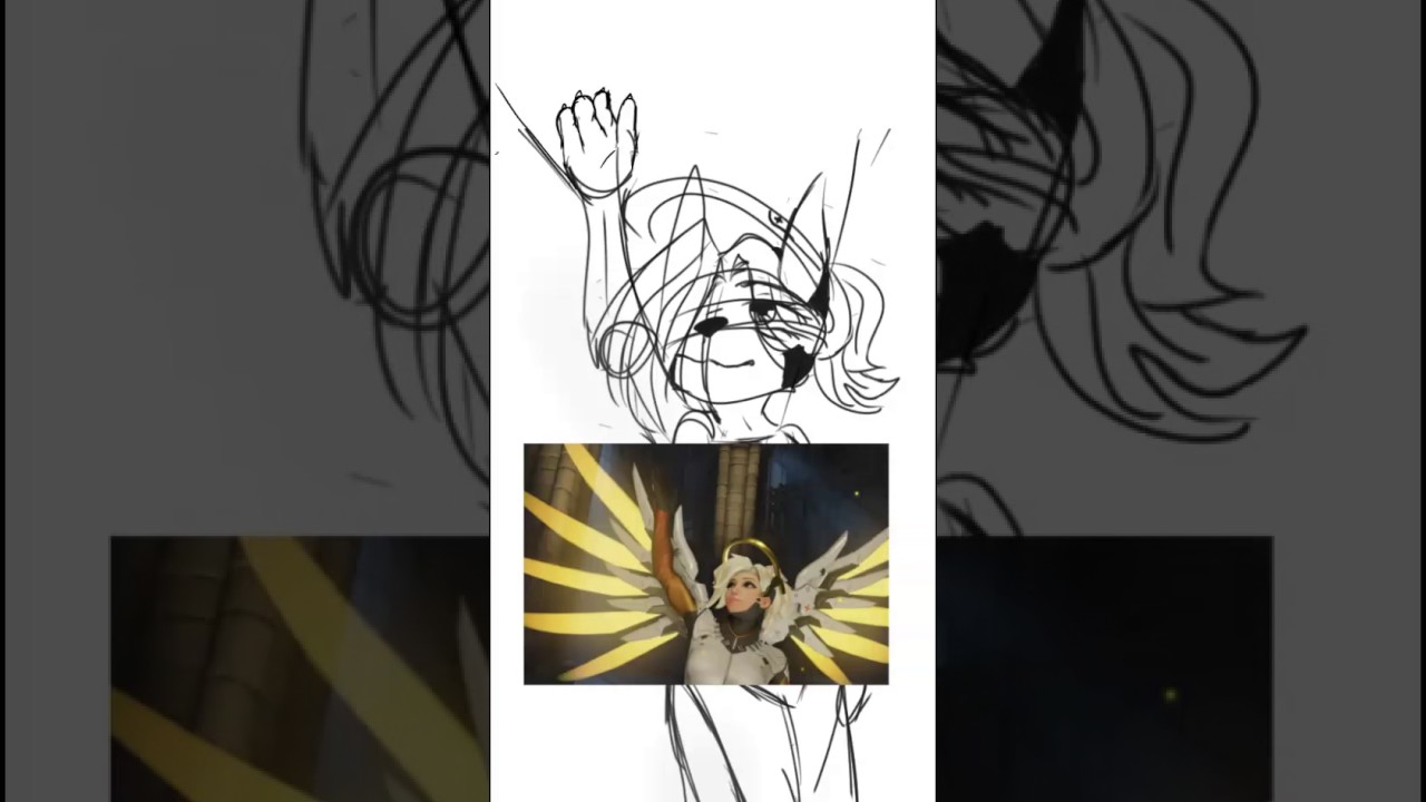 Speedpaint : Mercy from overwatch (cat ver.) - YouTube