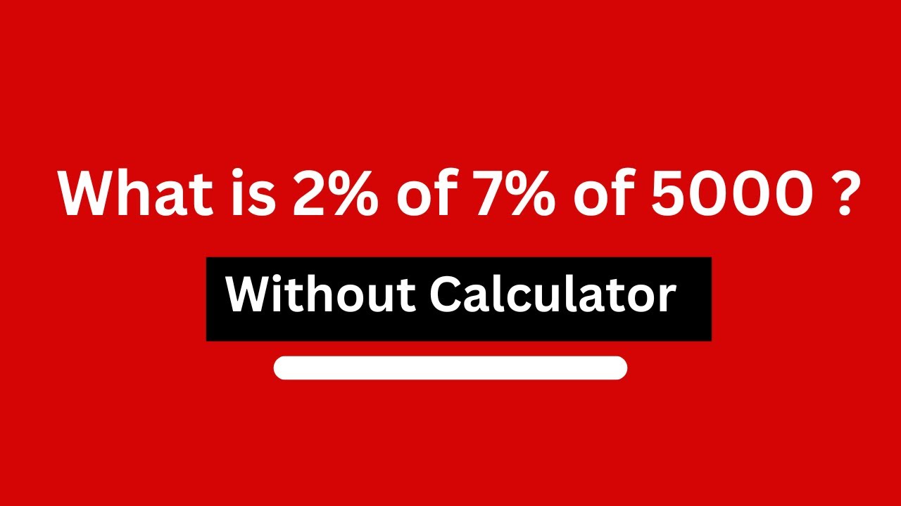 Percentage of Percentage of Numbers Easily Without Calculator - YouTube