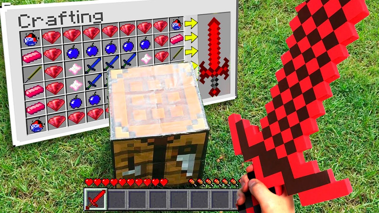 Minecraft Real POV ~ GIANT CRAFTING TABLE in Realistic Texture Pack ...