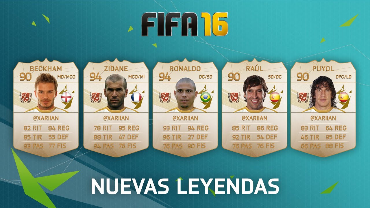FIFA NEW LEGENDS! RONALDO - ZIDANE - BECKHAM - RAÚL - PUYOL! - YouTube
