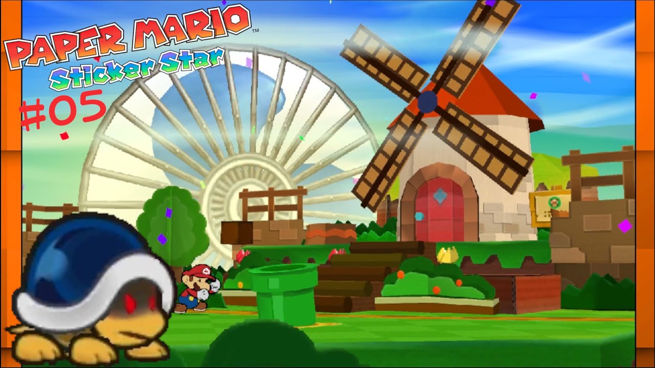 Wir benutzten unseren ersten Dings-Sticker um das Windrad zu drehen ...