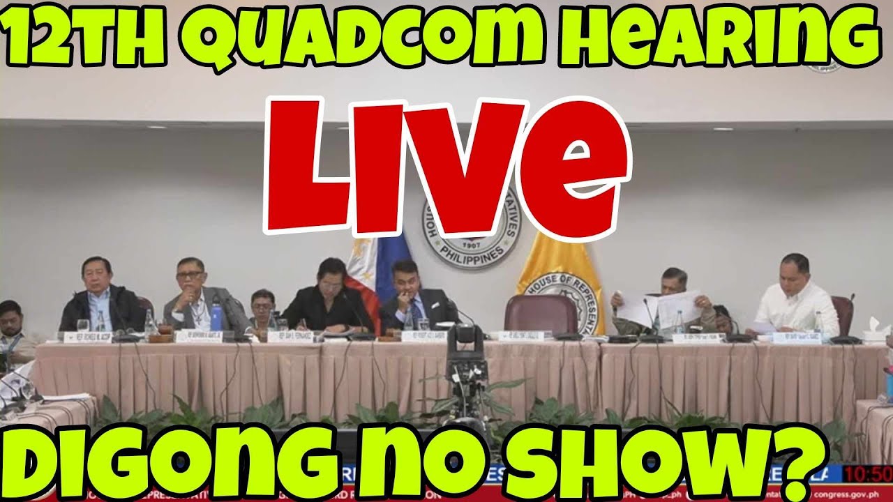 LIVE: DIGONG NO SHOW SA QUADCOM - YouTube