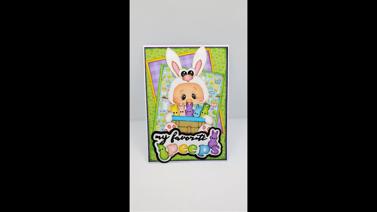 My Favorite Peeps Paper Piecing and Card Process Video - YouTube