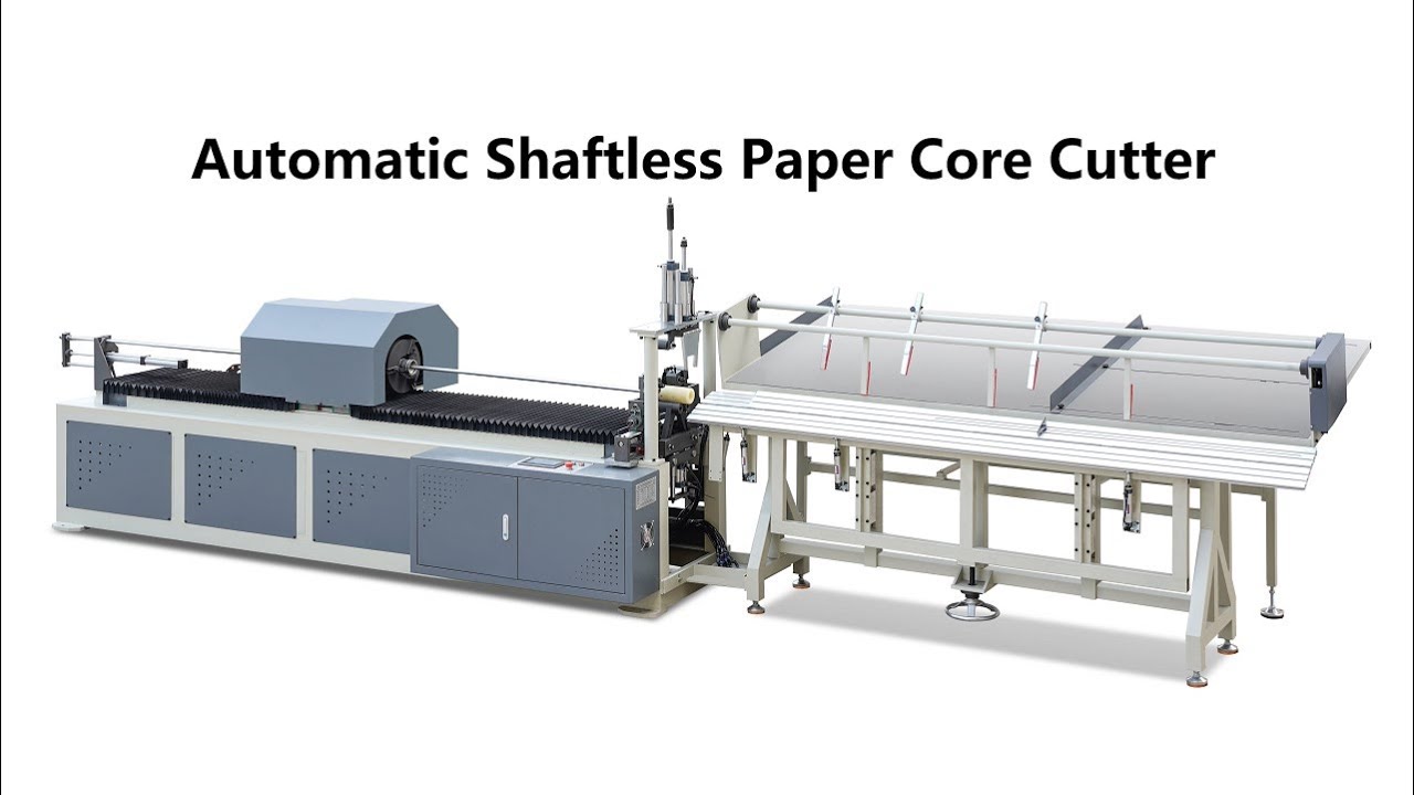 Automatic Shaftless Paper Tube Cutting Machine Paper Core Cutter - YouTube