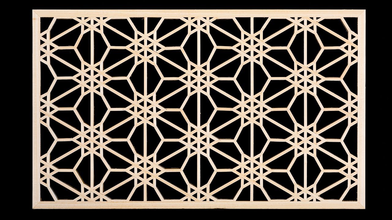 Shoji and kumiko patterns — 10 Umebachi kikkō pattern - YouTube