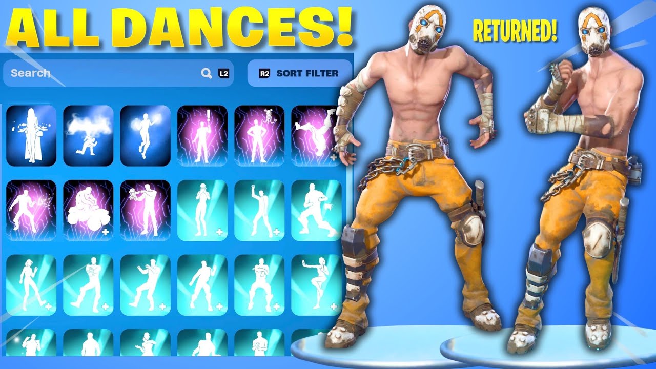 PSYCHO BANDIT Skin On 350+ ORIGINAL Fortnite Dances & Icon Emotes - YouTube