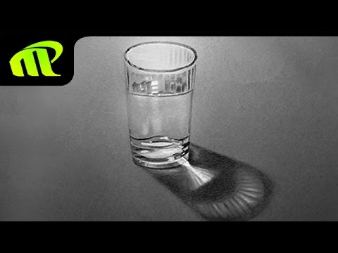 How to Draw Realistic Glass - Time Lapse | 3D Drawing - YouTube