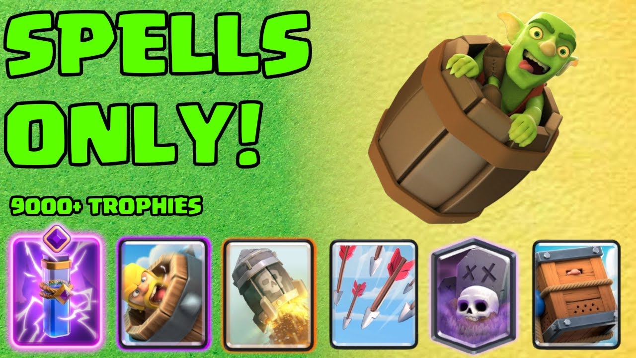WINNING WITH ONLY SPELLS (SPELL CHALLENGE) 9000+ TROPHIES - YouTube