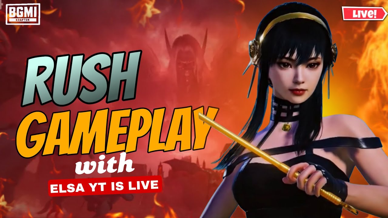 RUSH GAMEPLAY ‍🔥WITH ELSA YT🔴 #bgmilive #bgmi #girlgamer - YouTube