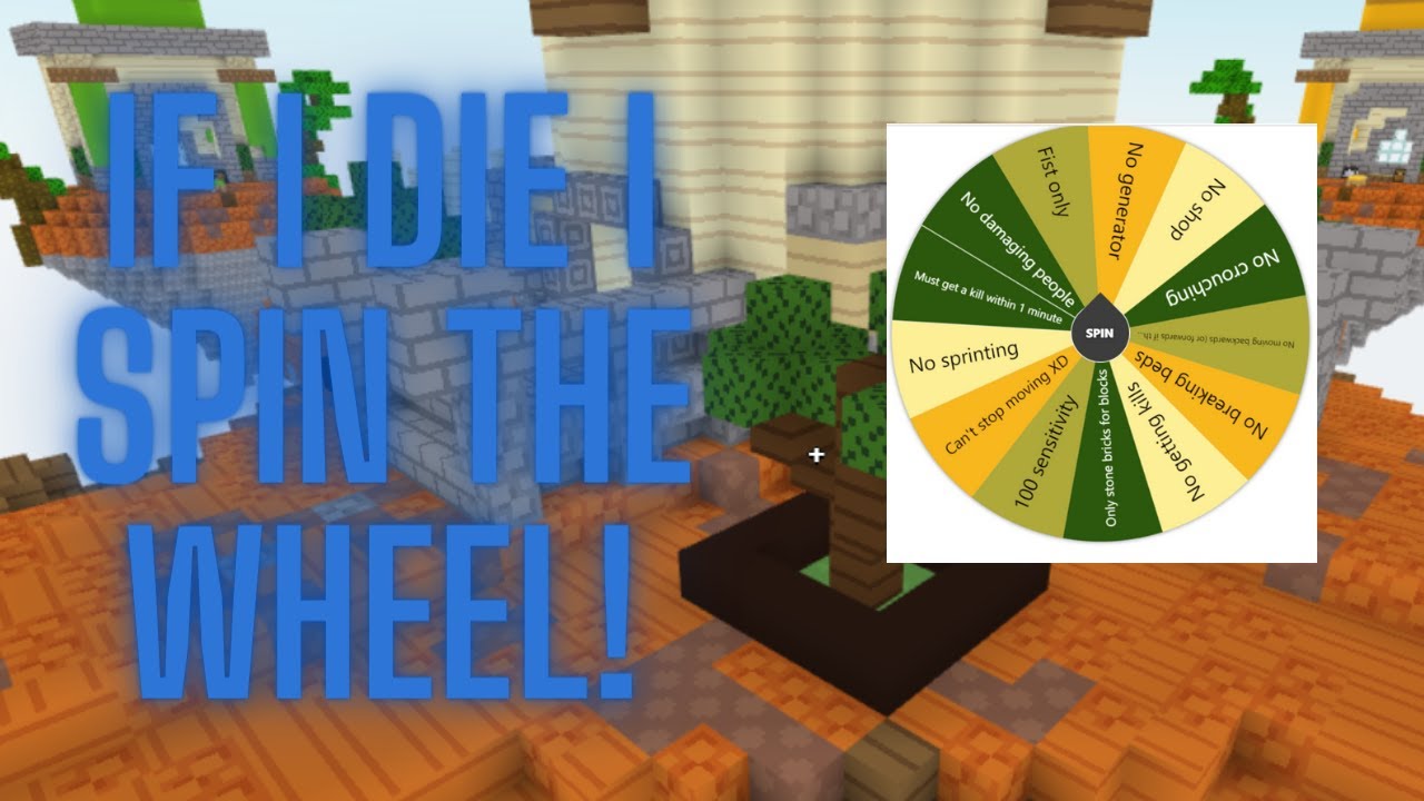 Bloxd.io bedwars but If I die I SPIN THE WHEEL! - YouTube